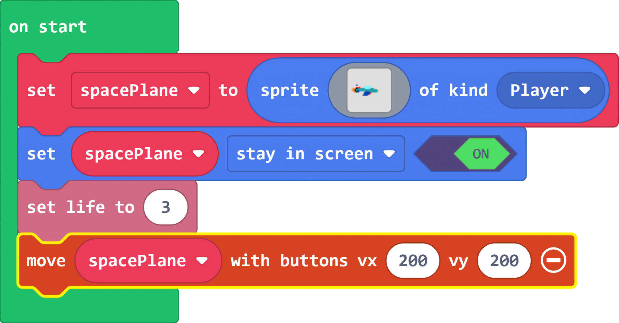 MakeCode Arcade – Schietspel Galga – CodeKids