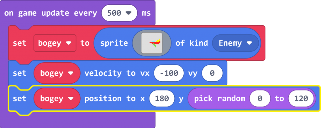 MakeCode Arcade – Schietspel Galga – CodeKids